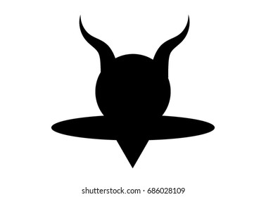 Clip Art Icon Devil Logo Vector Stock Vector (Royalty Free) 686028109 ...