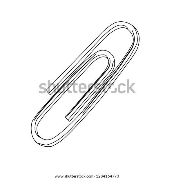 Clip Contour Vector Illustration Isolated: เวกเตอร์สต็อก (ปลอดค่า ...