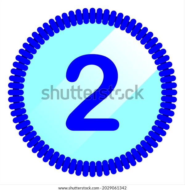 Clipart Number 2 Round Rope Blue Stock Vector (Royalty Free) 2029061342 ...