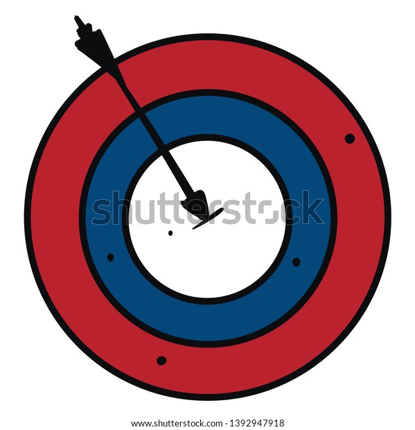 Clipart Red Blue White Colored Bullseye Stock Vector (Royalty Free ...