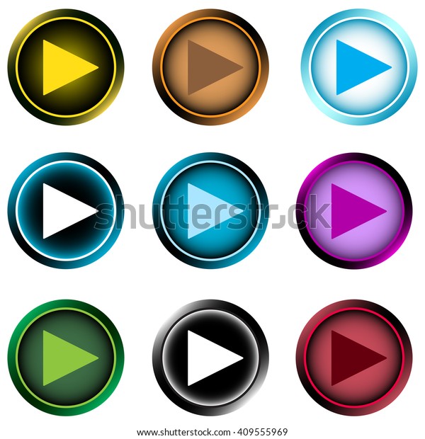 Clipart Start Icons Stock Vector (Royalty Free) 409555969 | Shutterstock