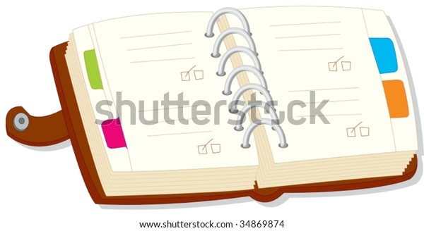 Clipart Style Cartoon Diary Stock Vector (Royalty Free) 34869874 ...