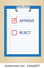Clipboard Approve Reject Paper Vector Images Stock Vector (Royalty Free ...