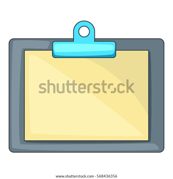 Clipboard Blank Sheet Paper Icon Cartoon Stock Vector (Royalty Free ...