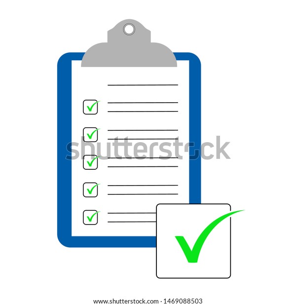 Clipboard Check List Checklist Form Checklist Stock Vector (Royalty ...