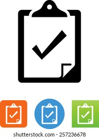 Clipboard Check Mark Icon Stock Vector (Royalty Free) 257236678 ...