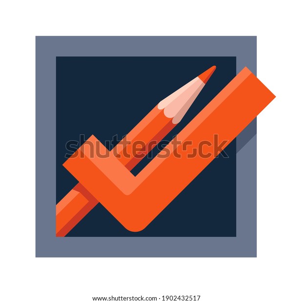 Clipboard Check Mark Pencil Vector Icon Stock Vector (Royalty Free ...
