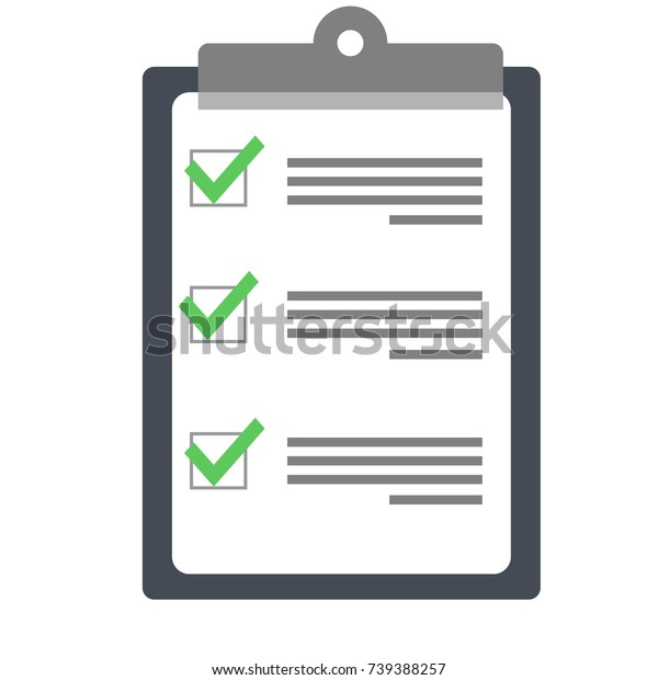 Clipboard Check Marks Vector Icon Illustration Stock Vector (Royalty ...