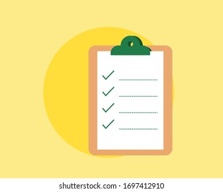 Clipboard Checklist Cartoon Vector Style Your Stock Vector (Royalty ...