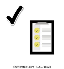 Vektor Stok Clipboard Checklist Check Mark Checklist Complete (Tanpa ...