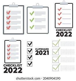Clipboard Checklist Flat Design Check List Stock Vector (Royalty Free ...