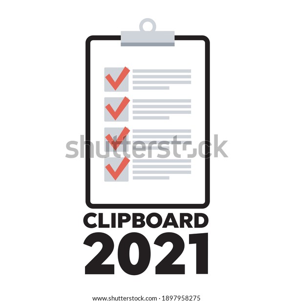 Clipboard Checklist Flat Design Check List Stock Vector (Royalty Free ...