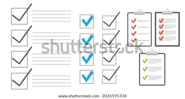 Clipboard Checklist Flat Design Check List Stock Vector (Royalty Free ...