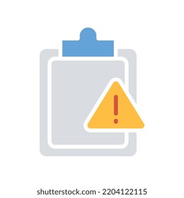 Clipboard Exclamation Point Important Document Sign Stock Vector ...