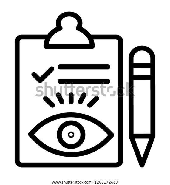 Clipboard Eye Check Mark Depicting List Stock Vector (Royalty Free ...