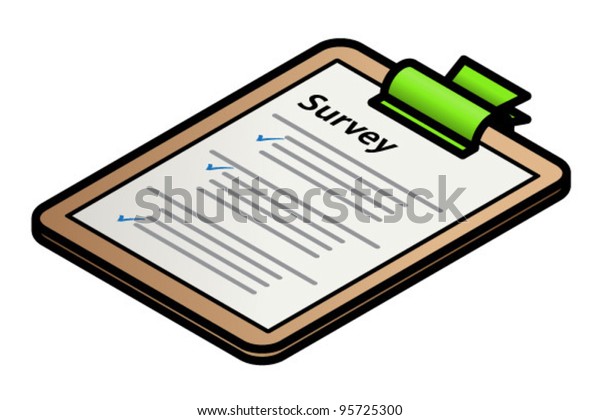 Clipboard Form Survey Stock Vector (Royalty Free) 95725300