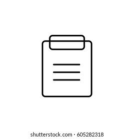 Clipboard Icon Linear Style Isolated Vector Stock Vector (Royalty Free ...