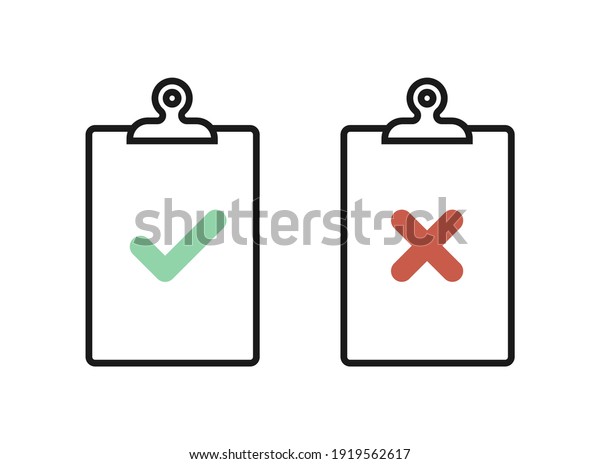 Clipboard Icon Set Check Mark Check Stock Vector (Royalty Free ...