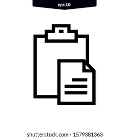 Clipboard Icon Vector Illustration Logo Template Stock Vector (Royalty ...