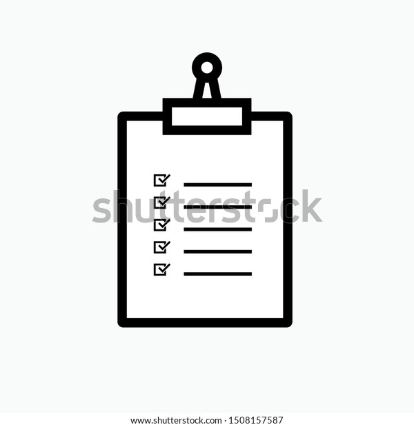 Clipboard Icon Vector Sign Symbol Design Stock Vector (Royalty Free ...