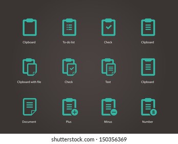 Clipboard Icons Vector Illustration Stock Vector (Royalty Free ...
