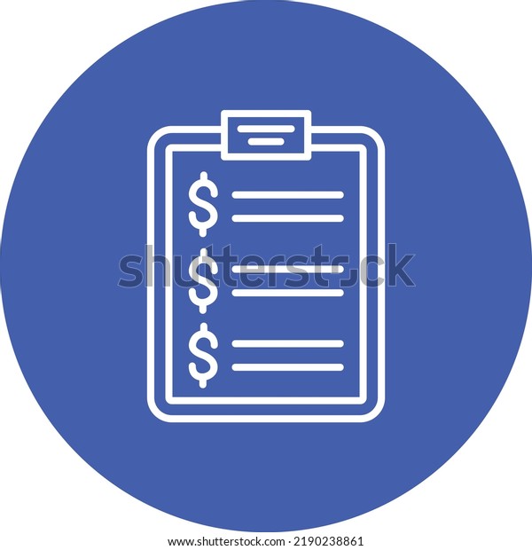 Clipboard Line Circle Icon Vector Image Stock Vector (Royalty Free ...