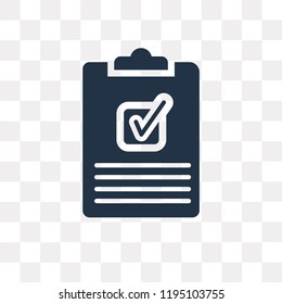 Clipboard Vector Icon Isolated On Transparent Stock Vector (Royalty ...