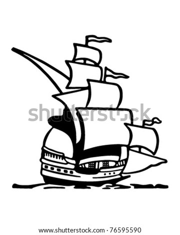 Clipper Ship Drawing | Free download on ClipArtMag