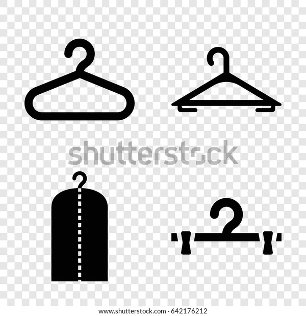 Cloakroom Icons Set Set 4 Cloakroom Stock Vector (Royalty Free) 642176212