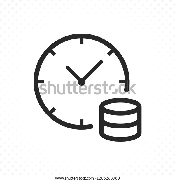 Clock and coins icon. Time is money concept, Bank loans symbol. Long ...