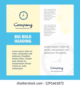 Clock Company Brochure Title Page Design Stock Vector (Royalty Free ...