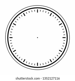 Clock Face Blank Isolated On White: เวกเตอร์สต็อก (ปลอดค่าลิขสิทธิ์ ...
