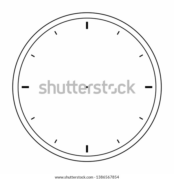Clock Face Blank Hour Time Watch: vector de stock (libre de regalías ...
