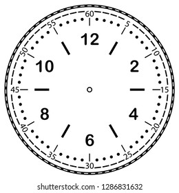 Black Clock Face Blank Isolated On: เวกเตอร์สต็อก (ปลอดค่าลิขสิทธิ์ ...