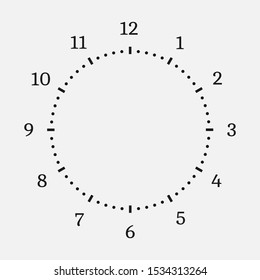 Clock Face On White Background 12 Stock Vector (Royalty Free) 1534313264