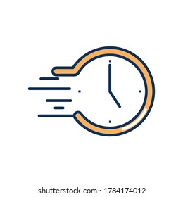 Clock Fast Icon Over White Background Stock Vector (Royalty Free ...