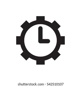 Clock Gear Icon Illustration Isolated Vector Stock Vector (Royalty Free ...