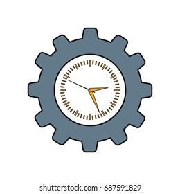 Clock Gear Symbol Stock Vector (Royalty Free) 687591829 | Shutterstock