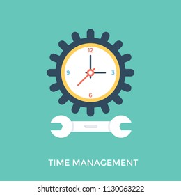 Clock Gear Wheel Spanner Symbol Time Stock Vector (Royalty Free ...