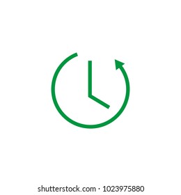 Clock Green Icon Vector Illustration Stock Vector (Royalty Free ...