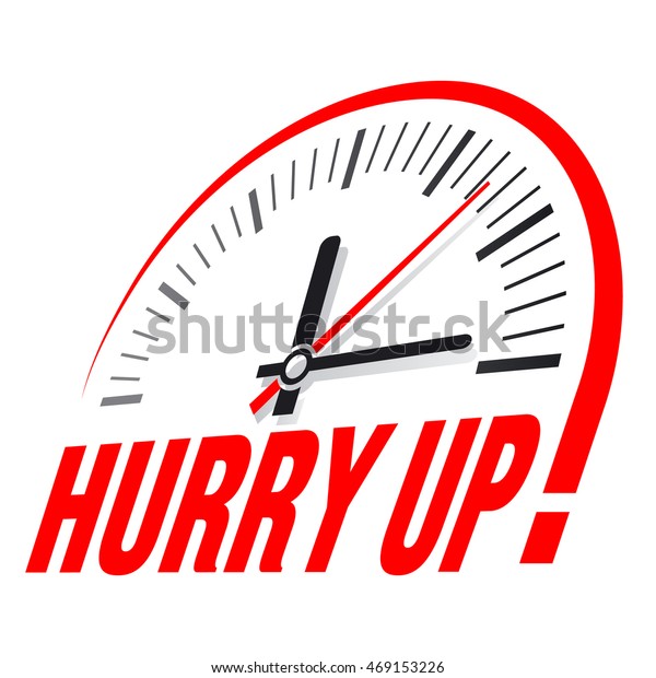 Clock Hurry Vector Illustration Stock Vector (Royalty Free) 469153226