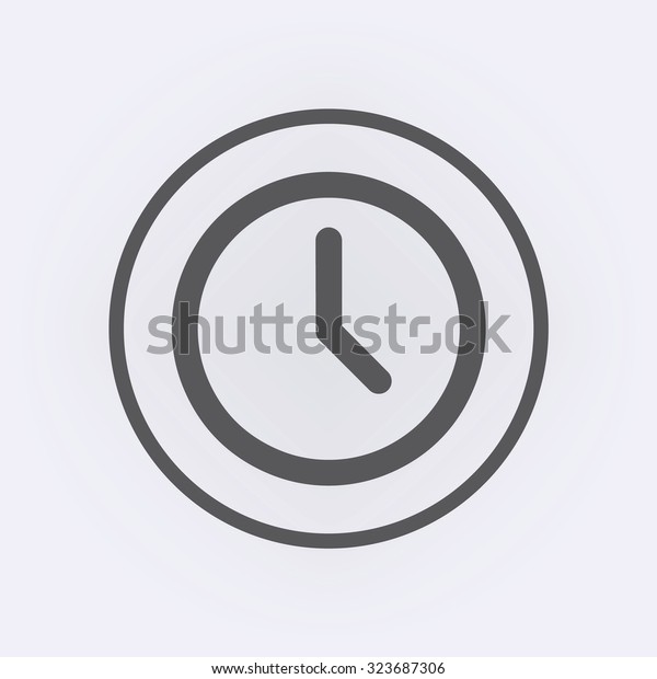 Clock Icon Circle Vector Illustration Stock Vector (Royalty Free ...