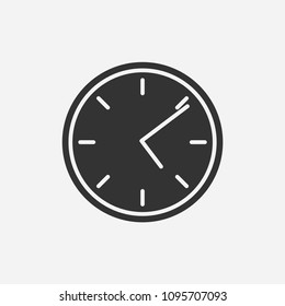 Clock Icon Illustrationvector Time Sign Symbol Stock Vector (Royalty ...