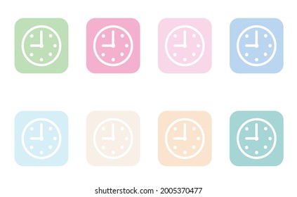Clock Icon Set Logo Inspiration Poster Stock Vector (Royalty Free ...