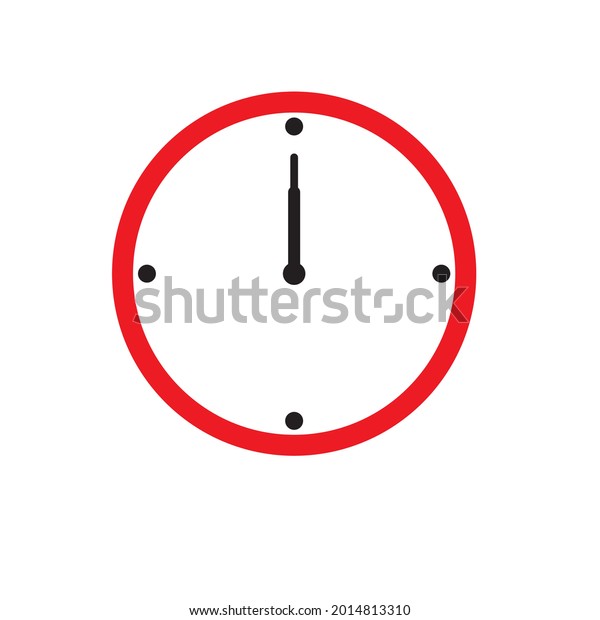 Clock Icon Shows 12 O Clock Stock Vector (Royalty Free) 2014813310 ...