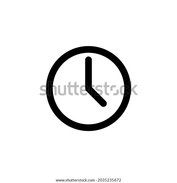 Clock Icon Time Sign Symbol Watch Stock Vector (Royalty Free ...