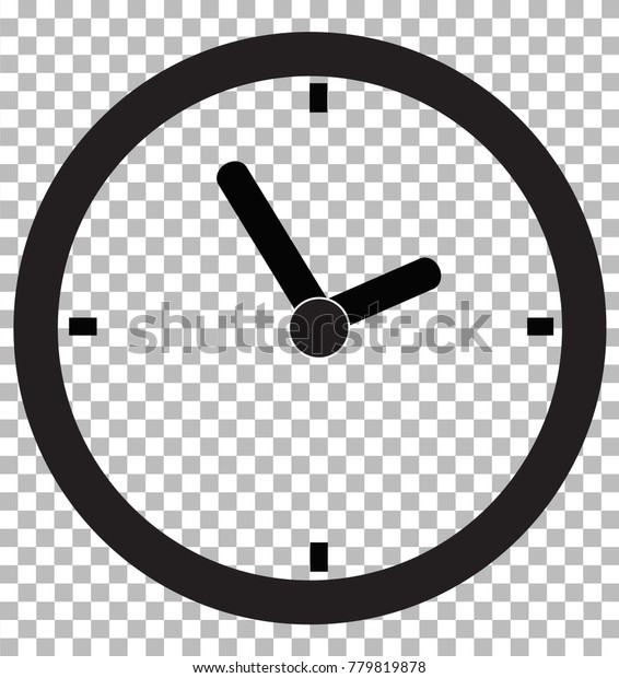 Clock Icon Transparent Background Clock Symbol Stock Vector (Royalty ...