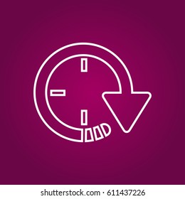 Clock Icon Trendy Time Symbol Your Stock Vector (Royalty Free ...