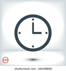 New Time Clock Sign Shadow Vector Stock Vector (Royalty Free) 217191298