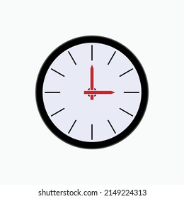 Clock Icon Watch Time Symbol Vector Stock Vector (Royalty Free ...
